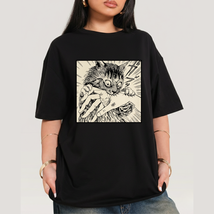 Camiseta Oversized Mordida Oriental | Neko Mania